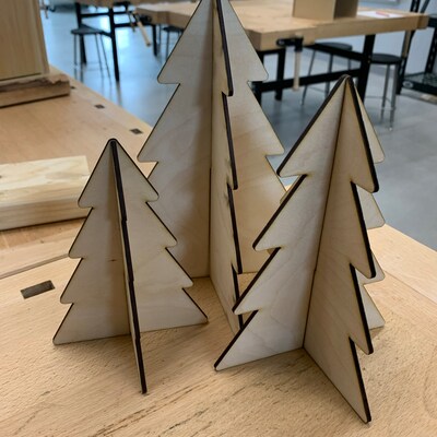 Trees With Bases for Mantle or Table Top Decor set of 5 SVG - Etsy