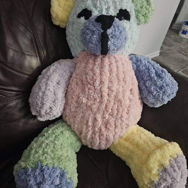 Fingerknit Chunky Elephant Plushie Pattern With Video Tutorial Elephant ...