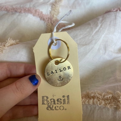 Custom Hand Stamped Dog Tags Simple Handmade Pet Id Tag Metal Circle ...