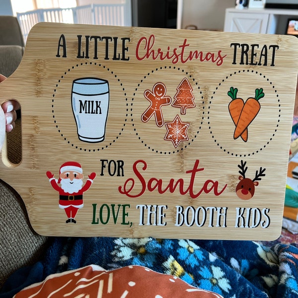 Santa Plate, Cookies for Santa, Personalized Santa Plate, Santa Board ...