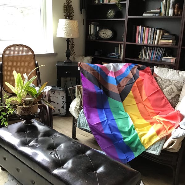 11-stripe Fully Inclusive Rainbow Flag, Hand Sewn 11 Stripe Rainbow ...