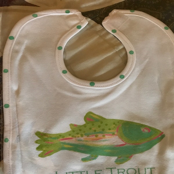 Rainbow Trout Fish Baby Bib ...may Be Personalized - Etsy