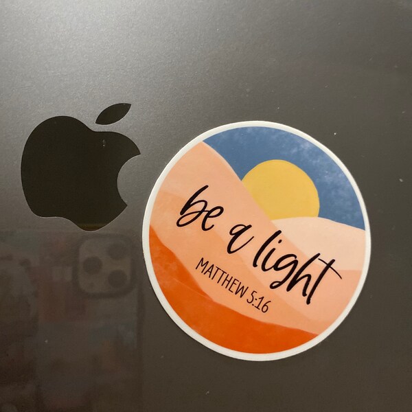 Be A Light, Bible Vinyl Sticker, Jesus Sticker, Matthew 5:16, Boho ...
