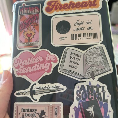 Fantasy Book Club Sticker, Fantasy Reader, Bookish Kindle Sticker ...