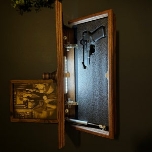 18 X 10 Oak Tactical Concealment Shelf With Secret Hidden Compartment ...