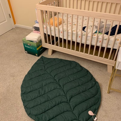 Large Leaf Play Mat From Natural Linen, Various Colours Available Baby ...