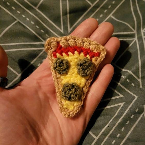 Pizza Slice Keychain Crochet Pattern, Keyring, Bag or Backpack Charm ...