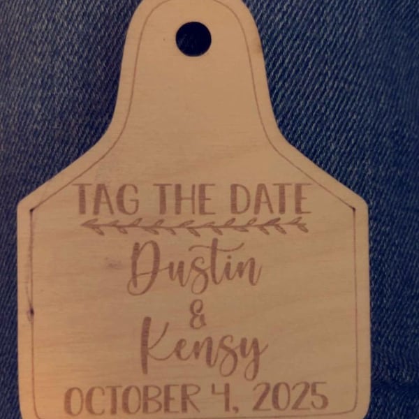Cattle Tag Wedding Save the Date - Etsy