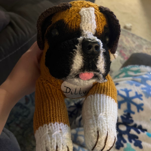 Boxer Dog Plushie, Boxer Dog Lovers Gift, Dog Lovers Gift, Boxer Dog ...