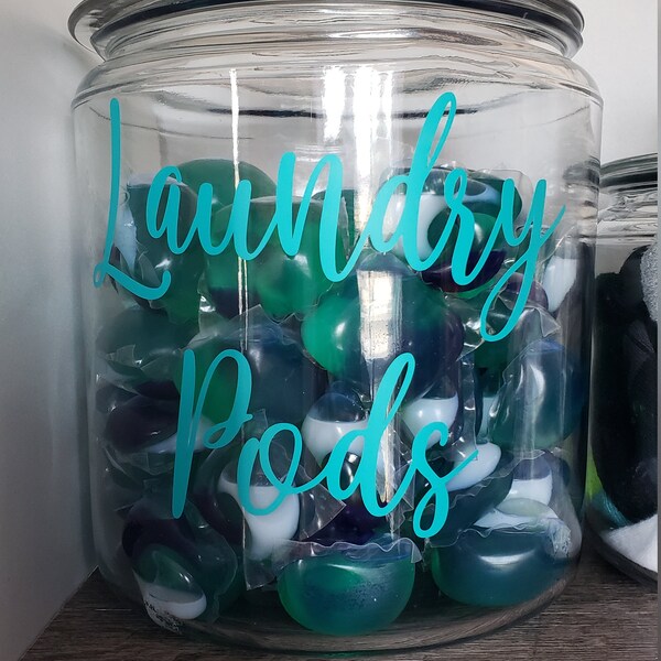 Laundry Pods Label Decal / Laundry Room Decor / Laundry Detergent Label ...