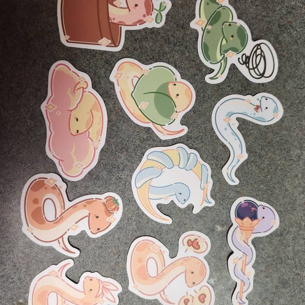 Cute Snake Stickers, Snake, Reptile, Waterproof Stickers, Waterproof ...