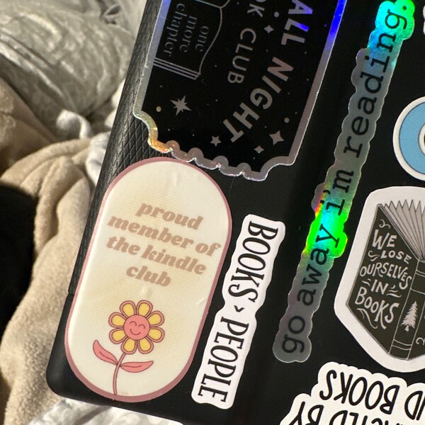 Proud Kindle Club Member Sticker Vinyl Sticker, Laptop Sticker, Book ...