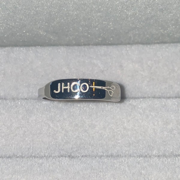 Sterling Silver Ring - Custom Name Ring - Signet Ring Silver - Engraved ...