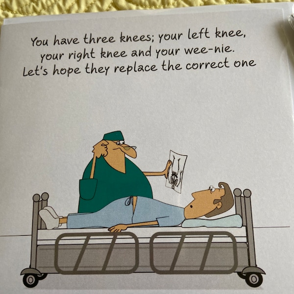 Funny Knee Replacement Card: Get Well Soon, Operation Recovery - Etsy