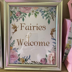 Fairies Welcome Party Sign Printable Fairy Birthday Party - Etsy