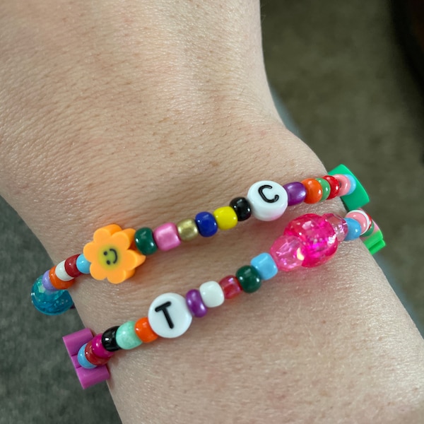 Handmade Colorful Seed Bead Bracelet: 90s Trendy Personalized Jewelry ...