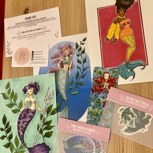 Pride Mermaid A5 Print, Non Binary Art, Original Art Print, Modern ...