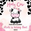 Holy Cow Birthday Invitation Template, Holy Cow Invitation, Editable ...