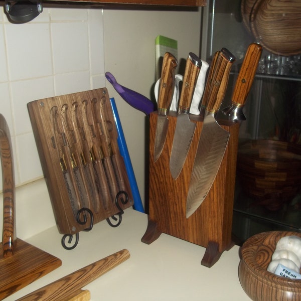 Beautiful Knife Holder Magnetic Knife Block Zebrawood Knife Holder - Etsy