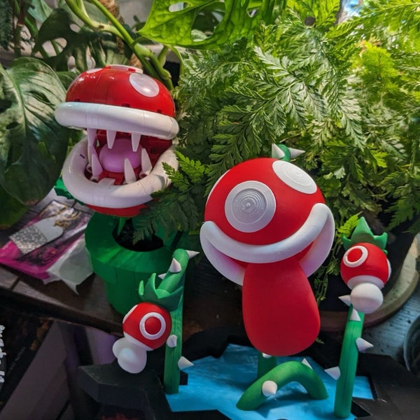 Lava Piranha Plant Boss From Paper Mario Figure - Etsy