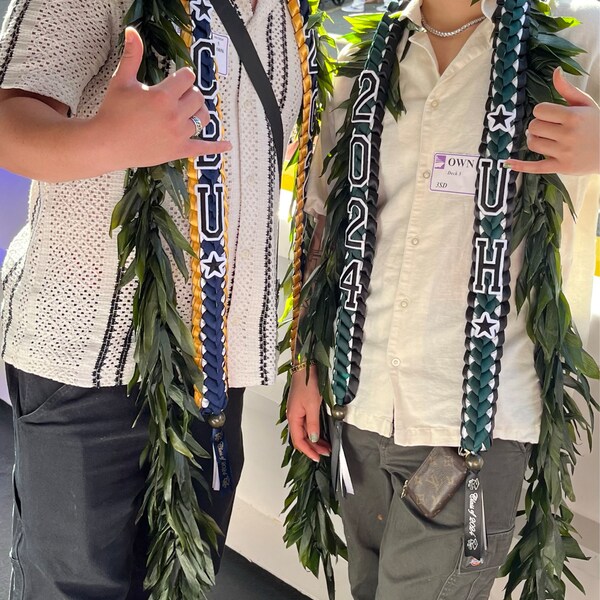 Graduation Lei, Ribbon Lei, Custom Lei, Letter Lei, Boy, Girl, Gift ...