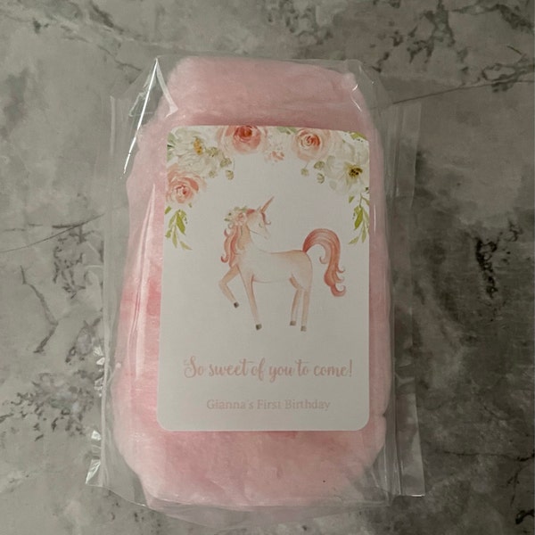 48 Small Cotton Candy Party Favors With Custom Label - Etsy