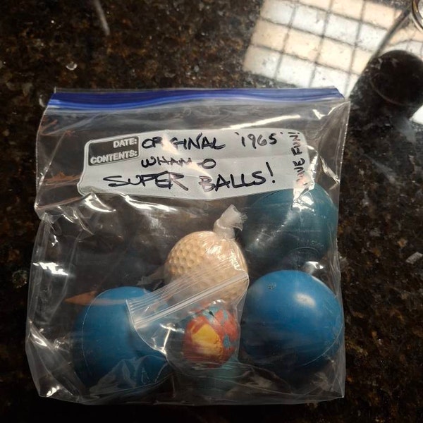 THREE Original "1965" WHAM-O Super Balls Superballs - New Old Stock ...