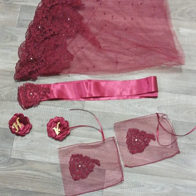 3D Floral Veil, Pearl Veil, Wedding Veil, Henna Night Veil, Bridal Veil ...