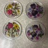 Natural Flowers Coasters,colorful Pressed Real Flowers Outdoor Coasters ...