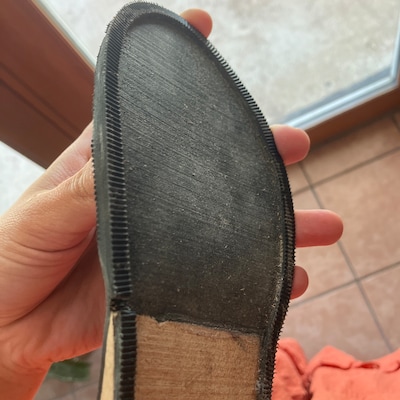 1 X Pair Wooden Heel Shoemaking Accessories Soles Footwear Components ...