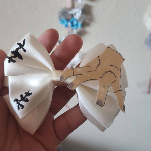 Thing and Wednesday Addams Inspired Hairbow - Etsy