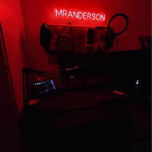 Custom Youtube Neon Sign Neon Youtuber Light Custom Youtuber - Etsy