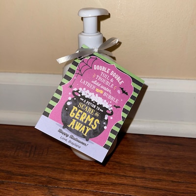 Scare the Germs Away Halloween Soap Printable, Halloween Gift Tags ...