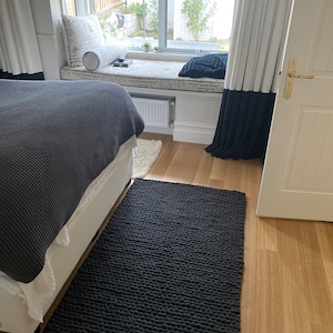 The Indoor Store Hand Knitted Chunky Wool Loops Area Rug - Etsy