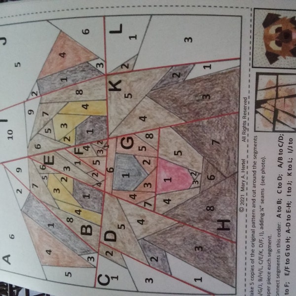 BOXER Paper Pieced Block Pattern in PDF, Instant Download, Dog Block ...