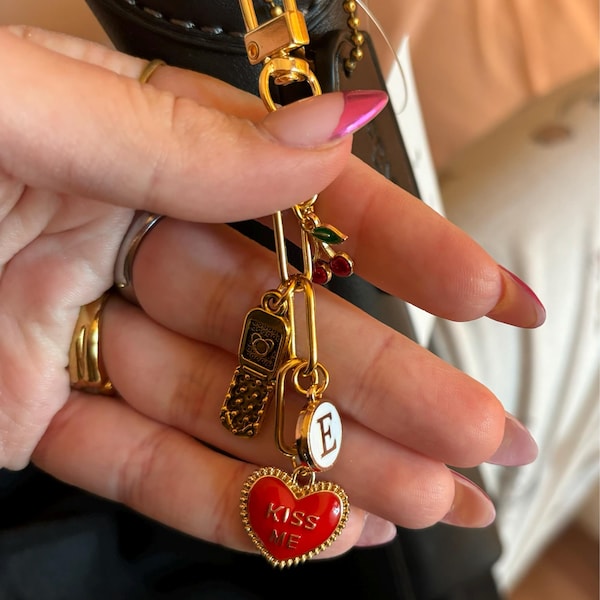 Custom Charm Keychain: Decorative Handbag Purse Chain - Etsy UK