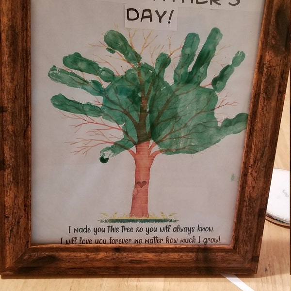 Gift From Daughter, Dad Gift, Mom Gift, Child Handprint Art, Printable ...