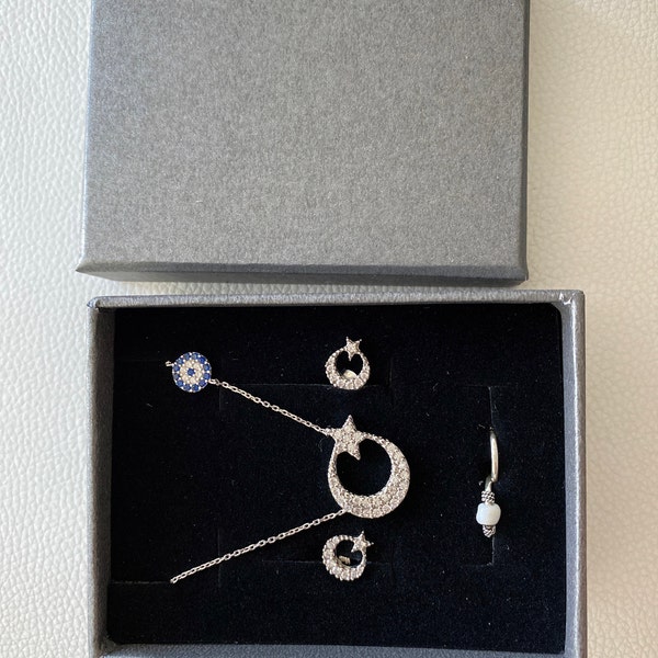 Silver Circassian Flag Necklace, Flag of Adygea Necklace, Circassian ...