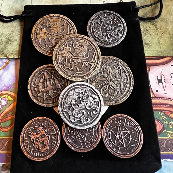 Cthulhu Coin Call of Cthulhu Lovecraft Coin Elder Gods Deep Ones Elder ...