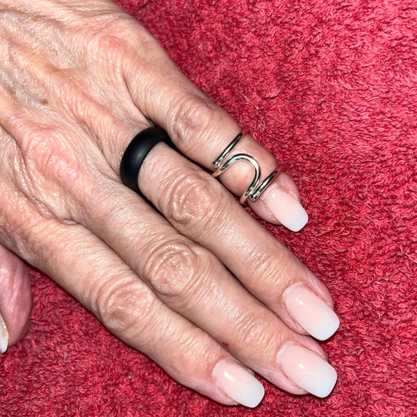 BUNDLE OF 10 Adjustable Swan Splint Ring - Sterling Silver Swan Splint ...