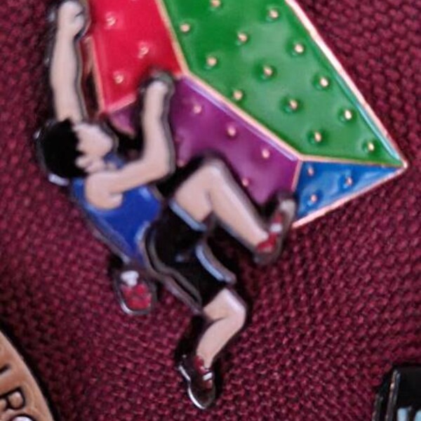Rock Cat Enamel Pin – Unique Gift for Climbers – Rock Climbing Pin ...
