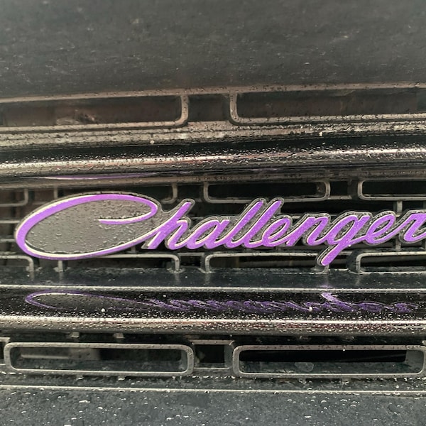 Dodge Challenger 70's Script Grill Emblem Decal 2015 2016 2017 2018 ...