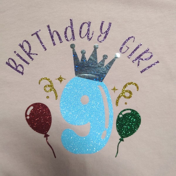 Balloons Birthday Number Nine SVG Cut File Split Monogram SVG ...