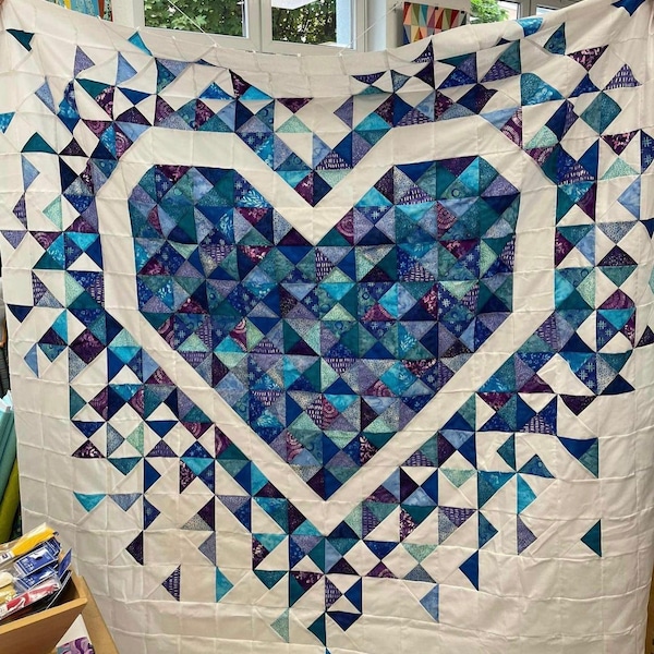 PDF Exploding Heart Quilt Pattern Digital Download by Slice of Pi ...