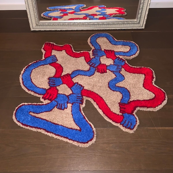 Handmade Tufting Gun Tufted Rug Carpet Psychedelic Contemporary Art ...