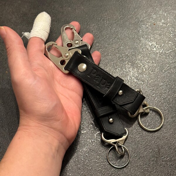 Personalized Leather Keychain, Keychain Leather, Handmade Leather ...