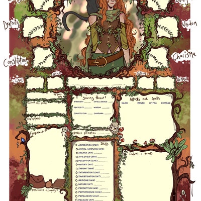 The Necromancer Digital Download Dnd 5e Character Sheet - Etsy