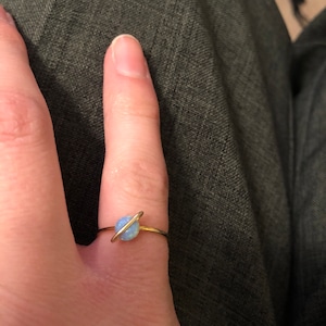 Saturn Signet Stack Rings. Solar System Charm Rings. Stars and - Etsy