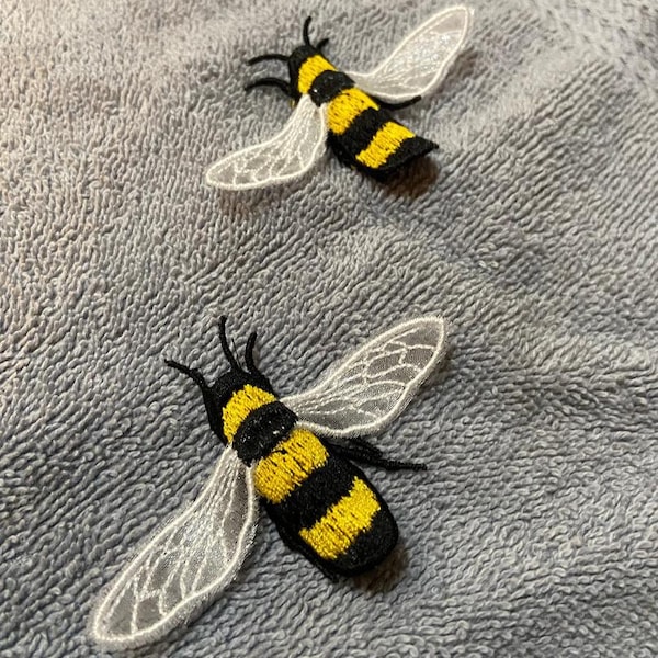 Bee Brooch FSL Machine Embroidery Design Digital Embroidery Pattern ...