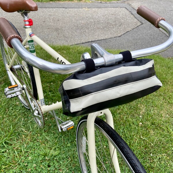 The "bar Bag" Bicycle Handlebar Bag Made From Repurposed Materials - Etsy